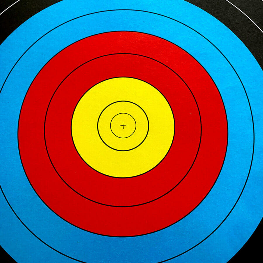 FITA Official Indoor 40 cm Four Color Target Face – On the Mark Archery